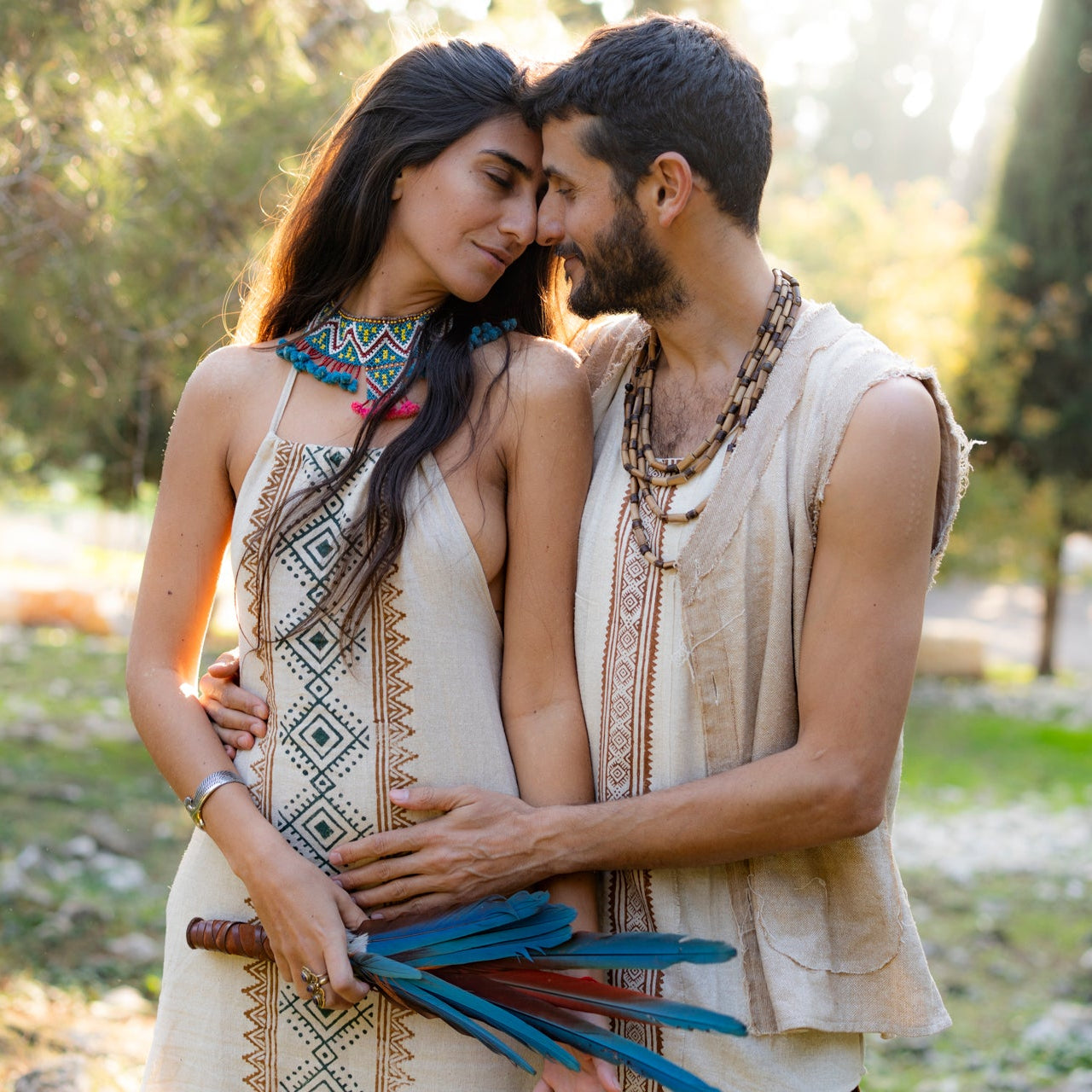 Talia Dress ⋙ Open Back Cotton Dress with Tribal Block Print ...