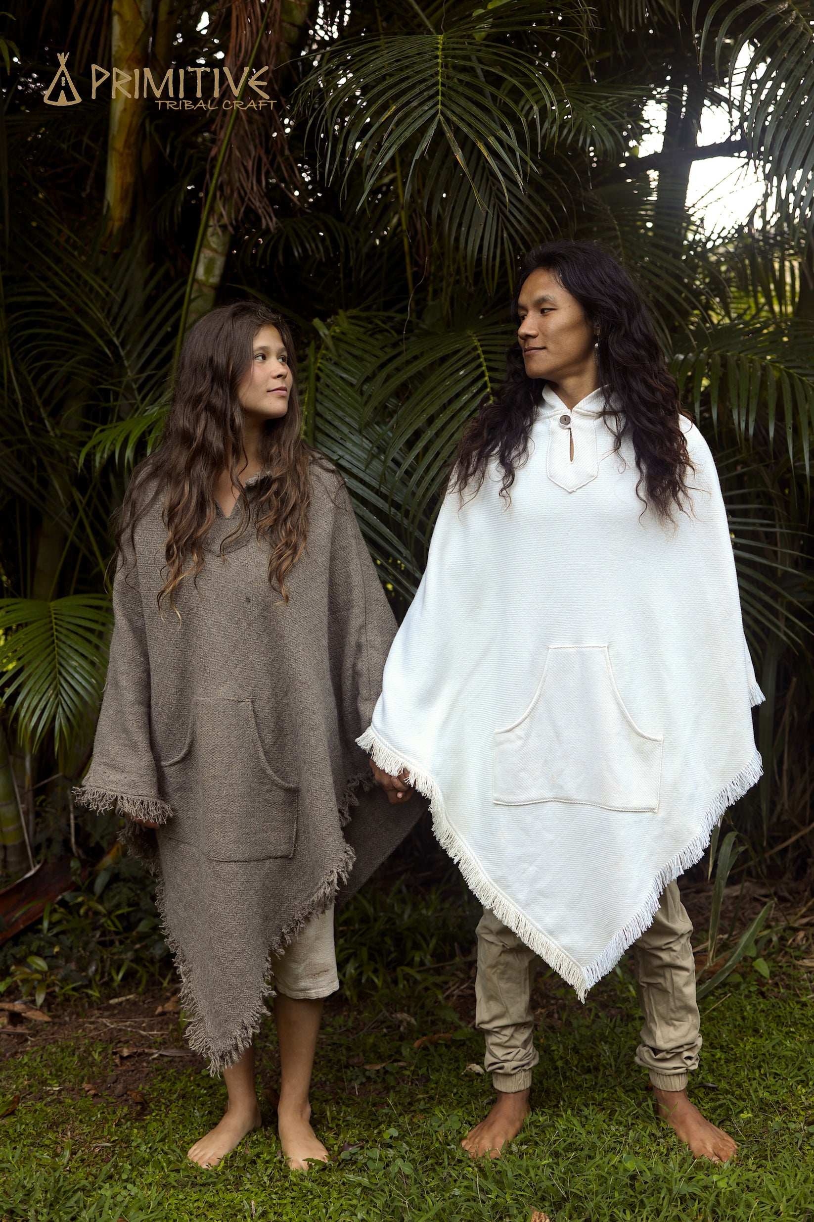 Wool Poncho with Hoodie ⋙ Unisex – Primitive Tribal Craft