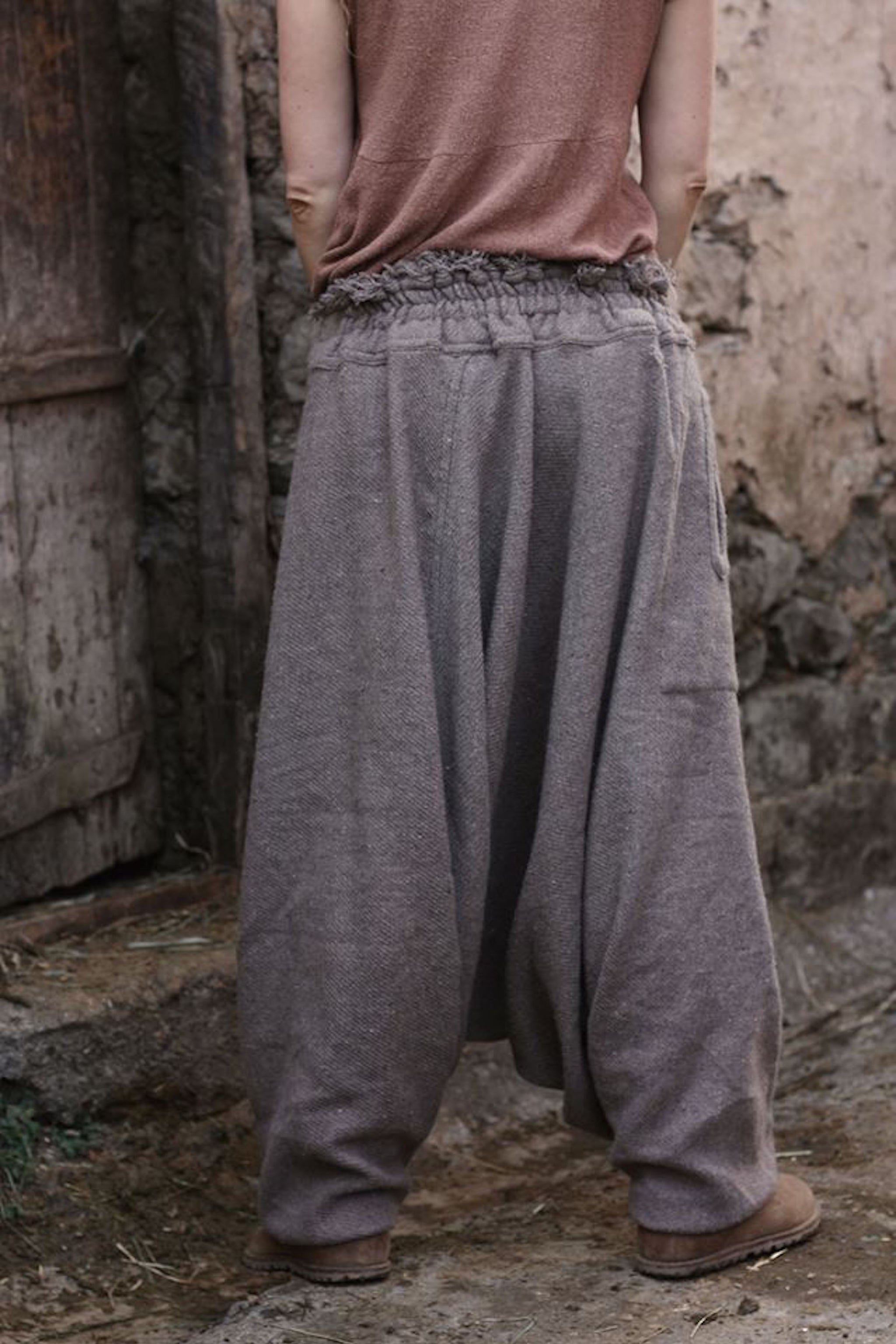 Harem Pants ⫸ made of Wool with Tribal Embroidery – Primitive Tribal Craft
