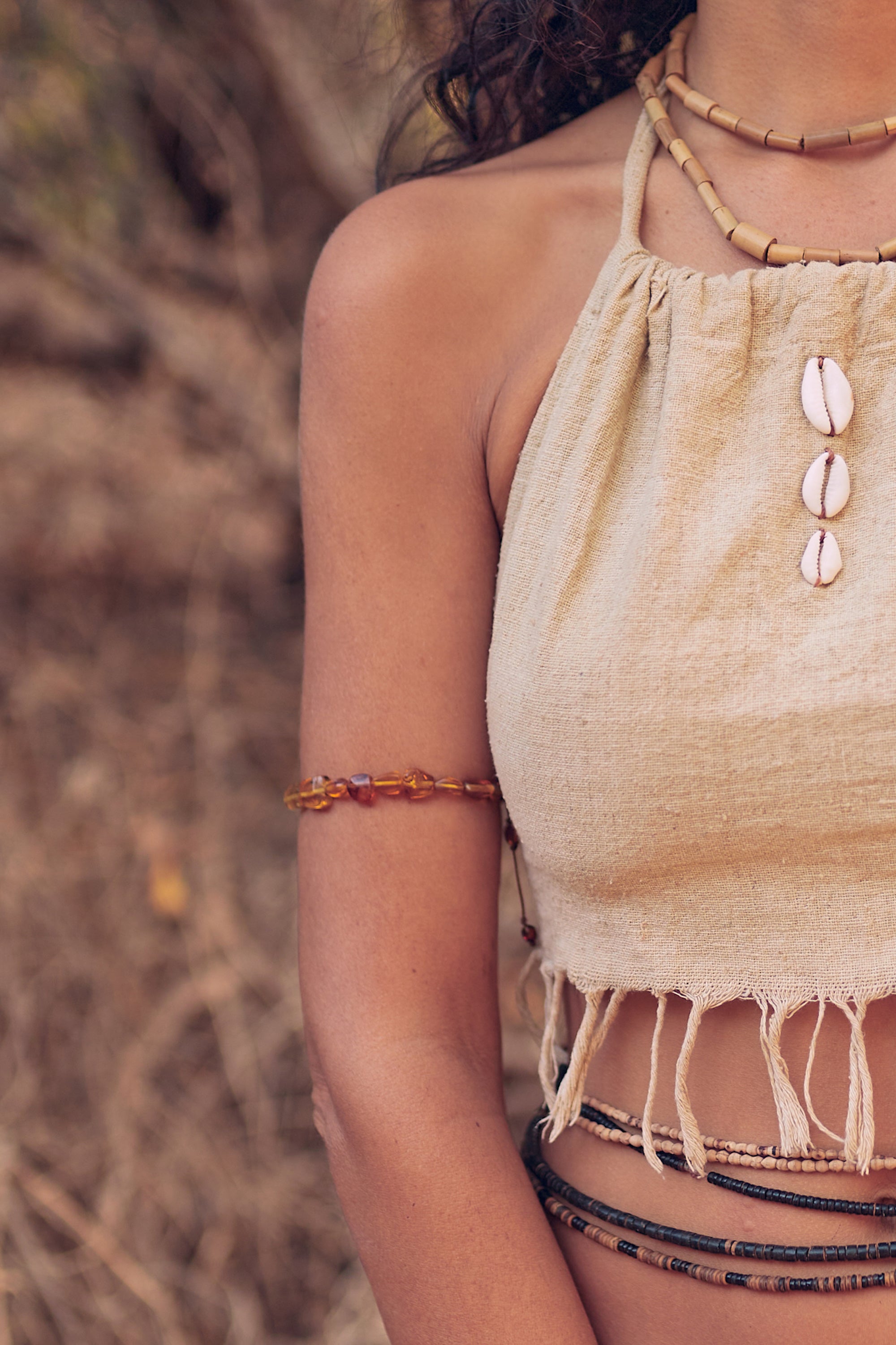 Amber Bracelet/Armband ⋙ Hand polished Raw Amber – Primitive Tribal Craft
