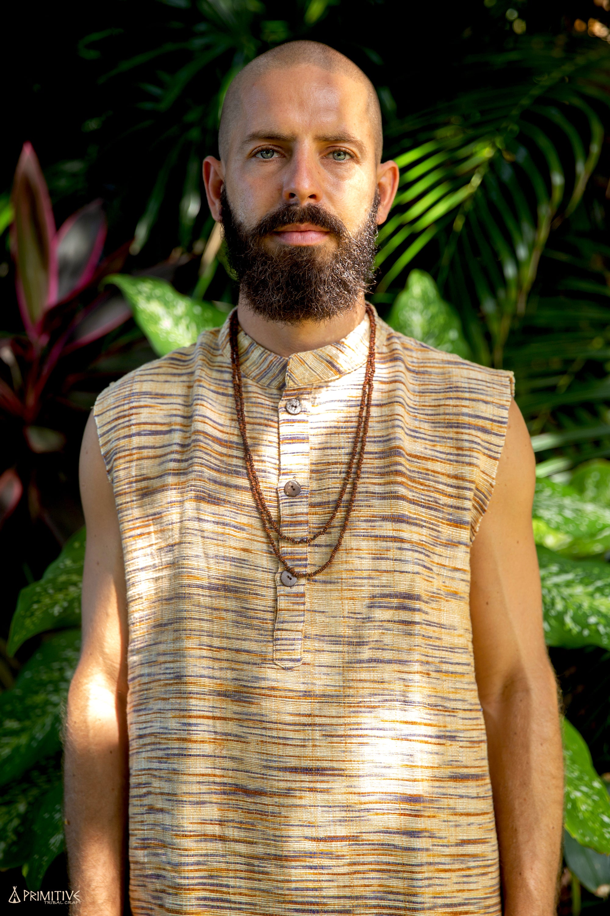 Short Sleeveless Kurta ⋙ Handwoven Khadi Cotton – Primitive Tribal Craft