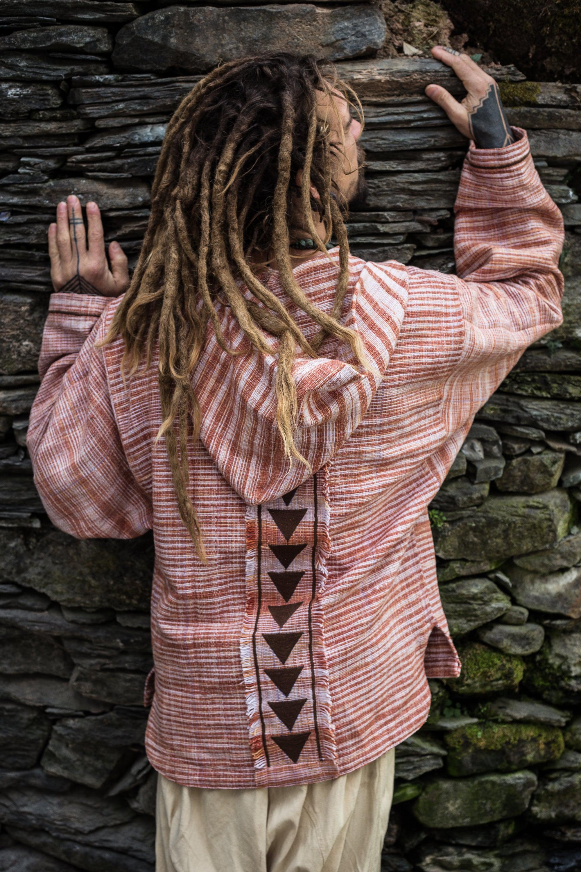 Tribal Arrows Jacket ⫸⫸ Handwoven Khadi Cotton – Primitive Tribal Craft