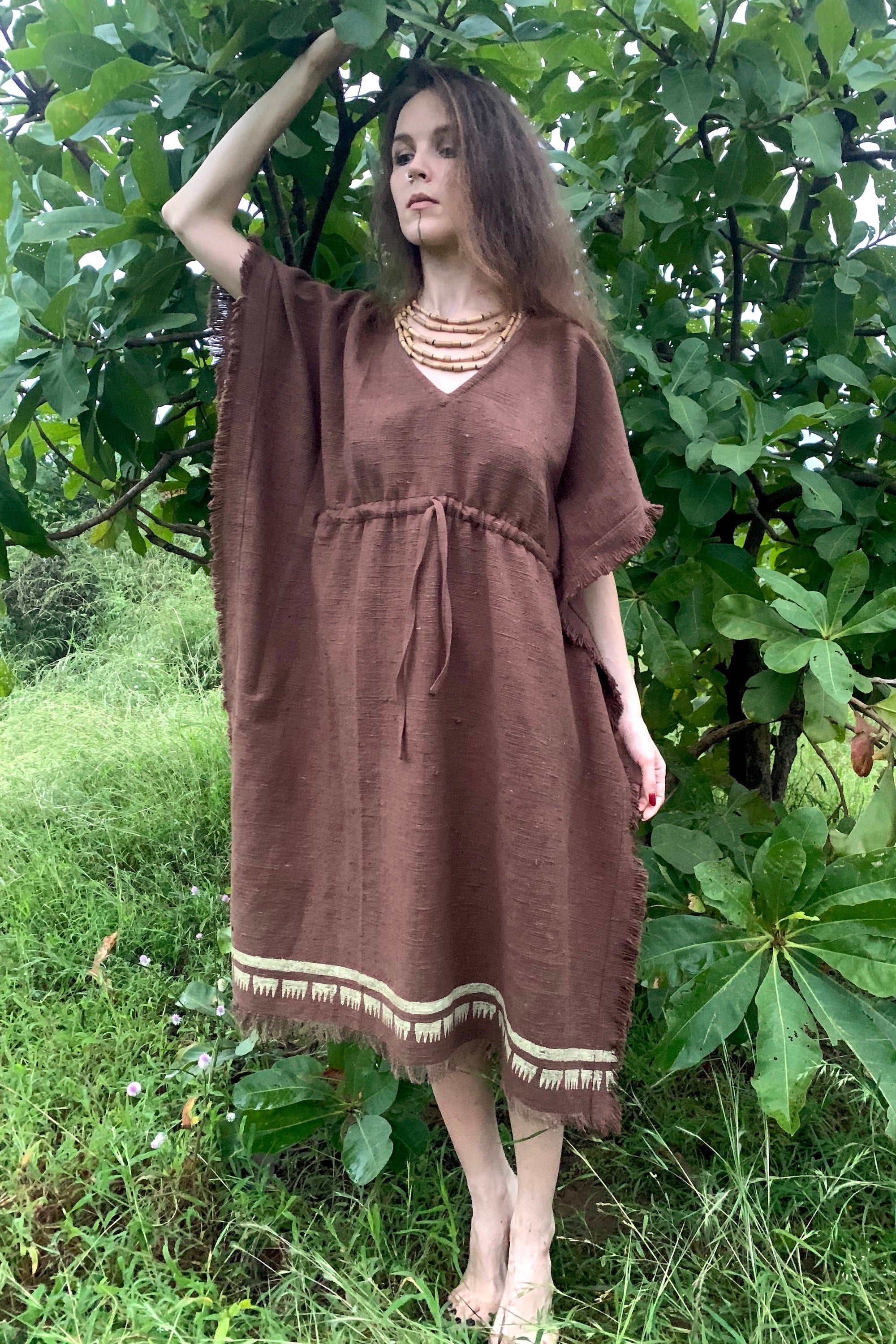 Block Print Kaftan ⋙ Thick Khadi Cotton – Primitive Tribal Craft