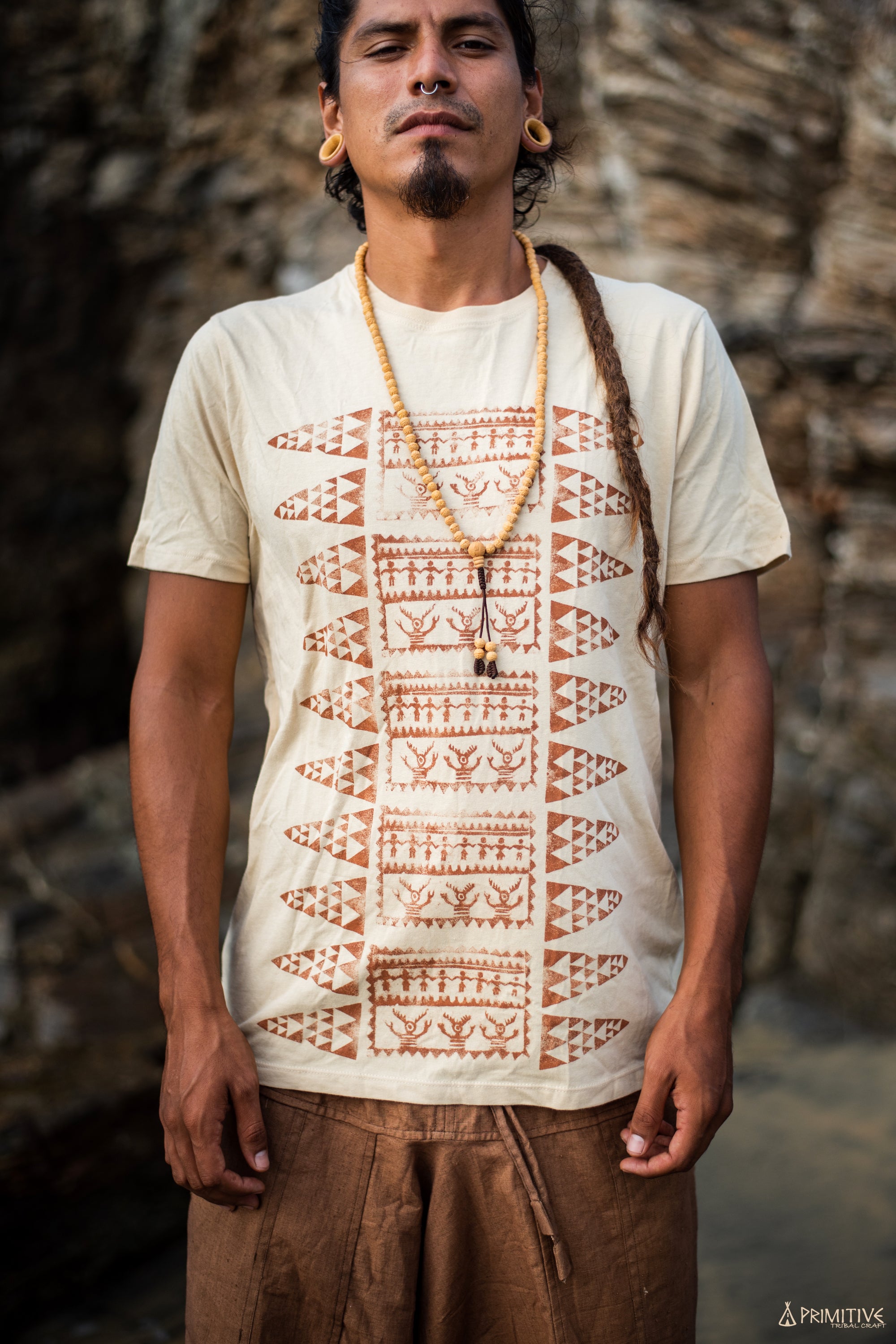 Tribal Dance T-Shirt ⋙ Block Printed ⋙ Organic Cotton – Primitive ...