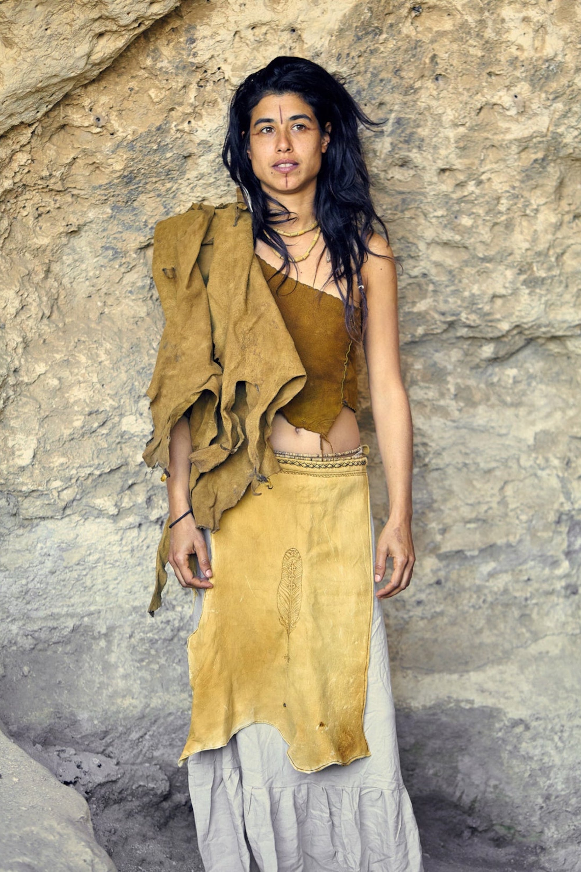 Natural Handmade Deer Hide Panel Skirt ~ – Primitive Tribal Craft